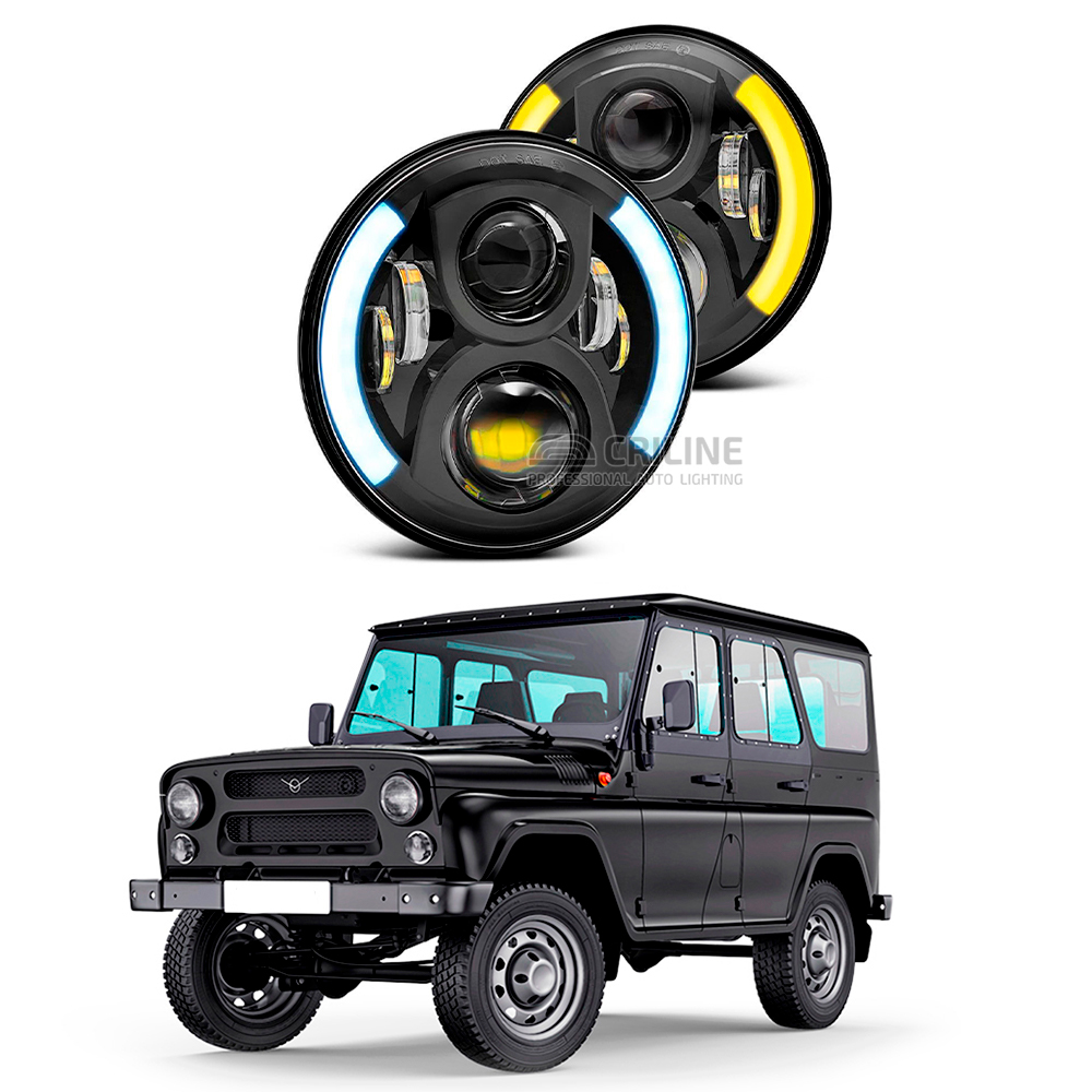 Светодиодные фары Criline Black Side для УАЗ - CRILINE